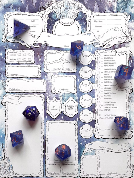 100 Epic Best 5e Character Sheet