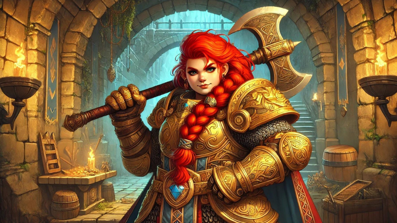 Dnd Dwarf D&D Premium Painted Figures Dwarf Wizard Female